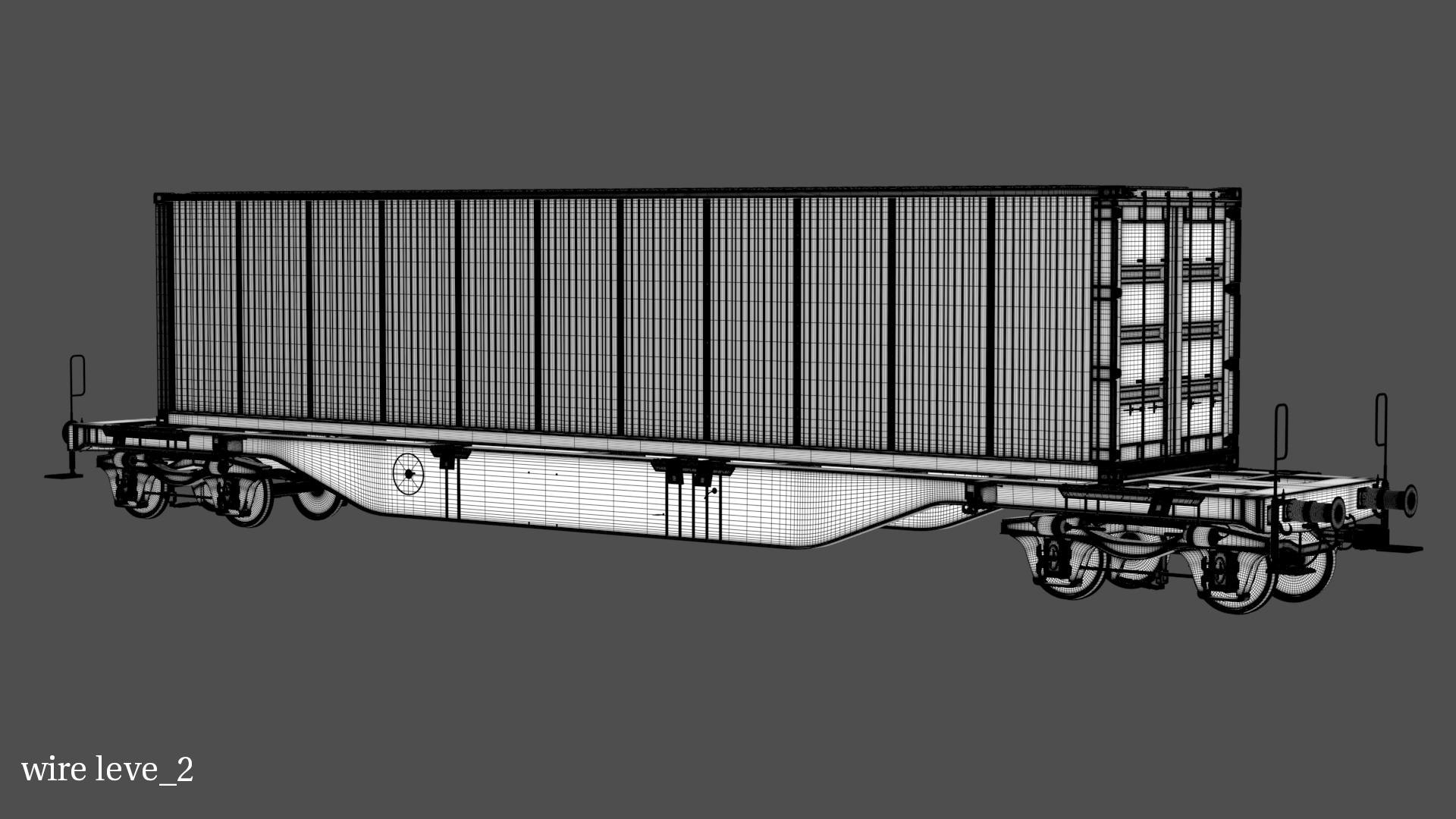3D Container Wagon - TurboSquid 1637437