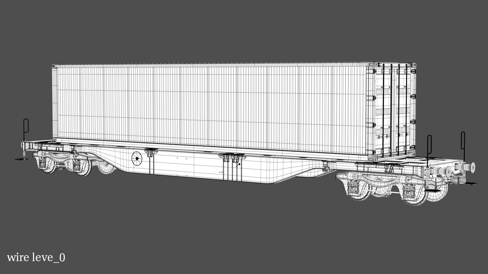 3D Container Wagon - TurboSquid 1637437