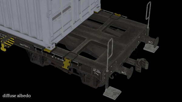 3D container wagon - TurboSquid 1637437