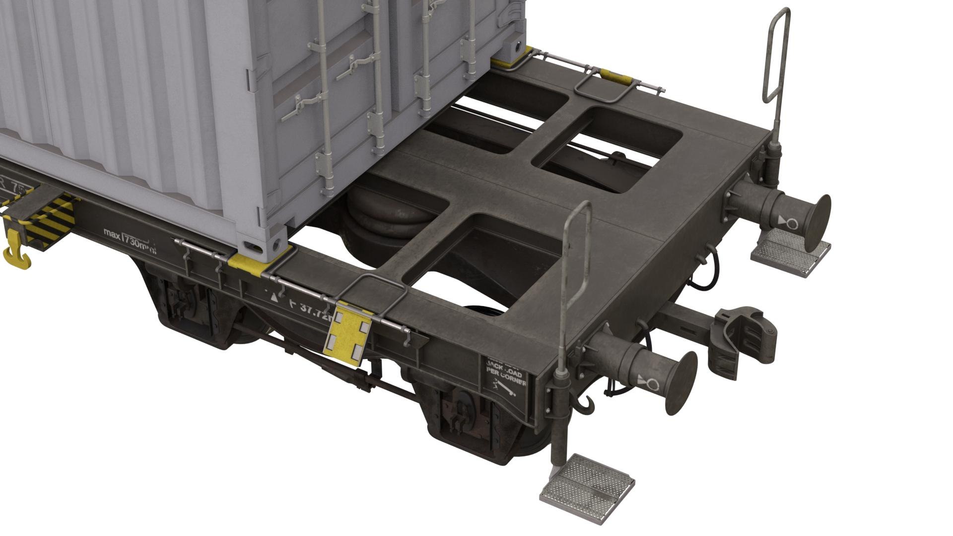 3D Container Wagon - TurboSquid 1637437