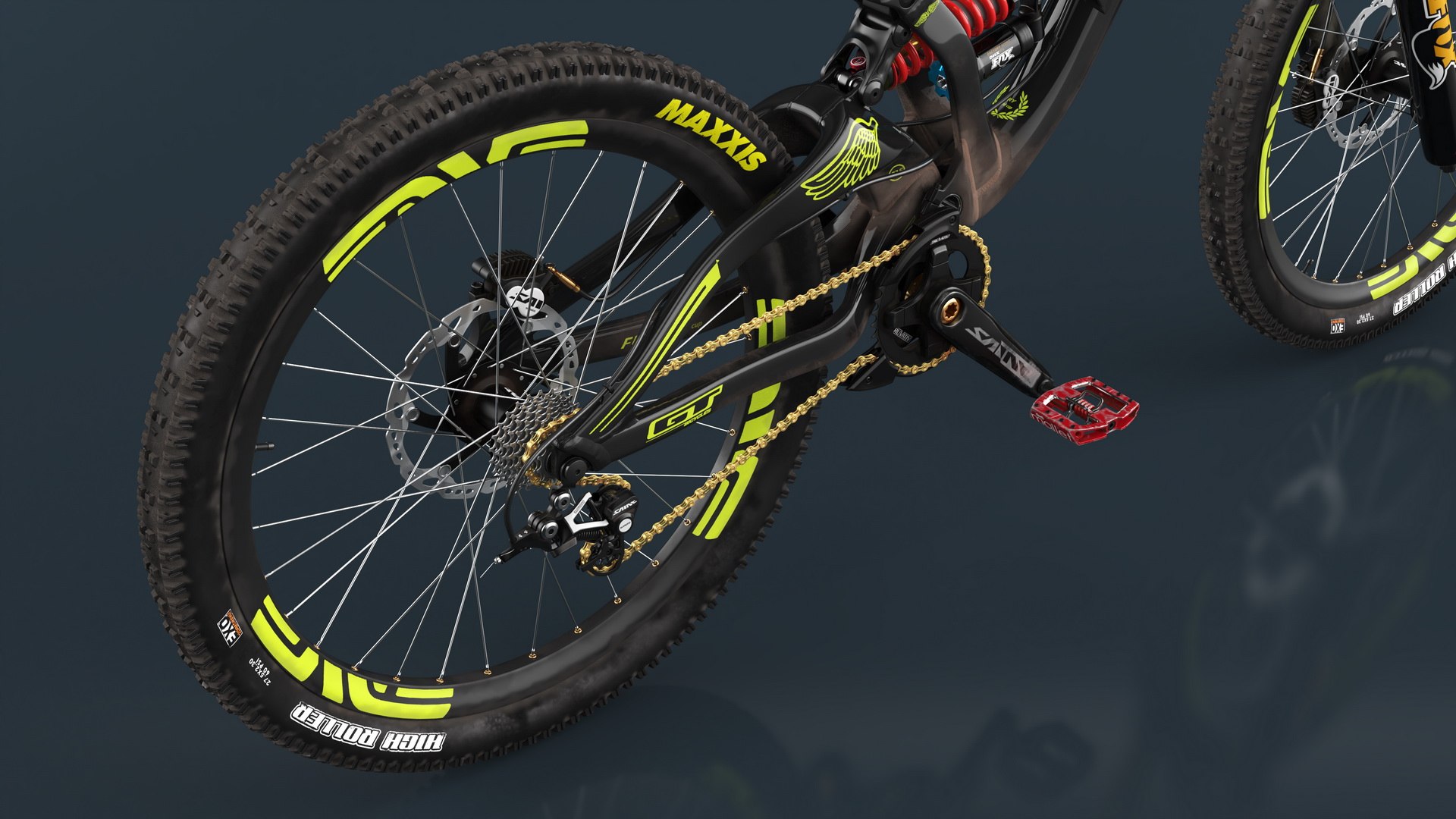 GT Fury Downhill Mountain Bike Rigged 3D Model - TurboSquid 2341232