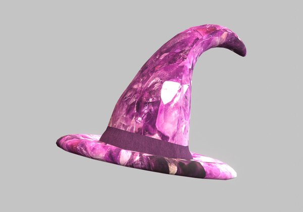 Low poly pink witch hat with diamond pattern 3D - TurboSquid 1892061