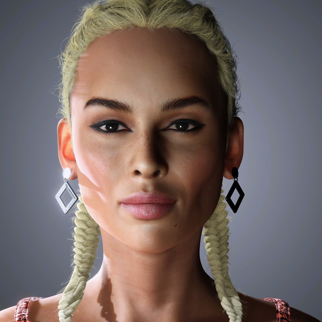 3D Zoe Kravitz Character 3D Model Low-poly - TurboSquid 2308614