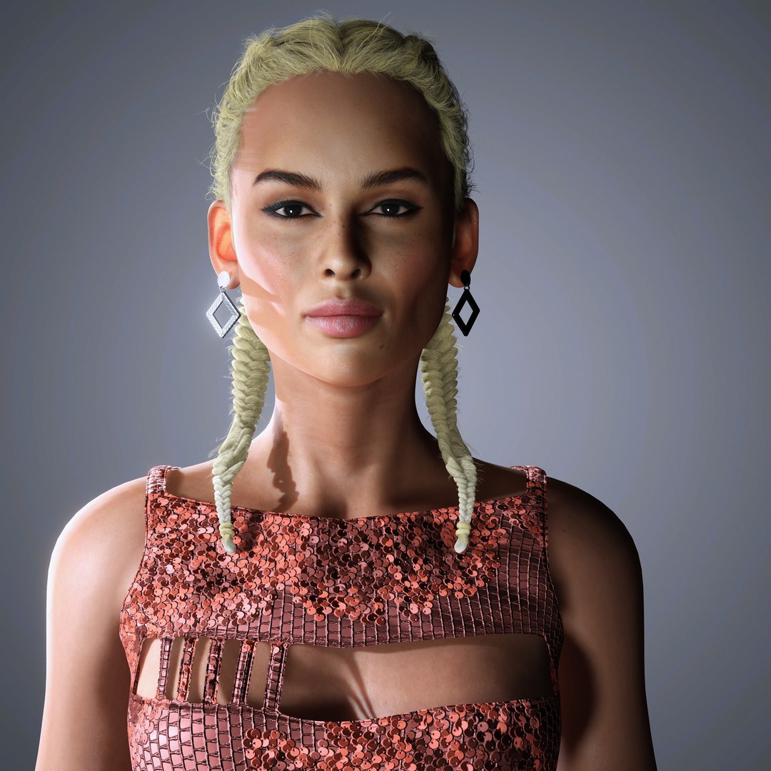 3D Zoe Kravitz Character 3D Model Low-poly - TurboSquid 2308614