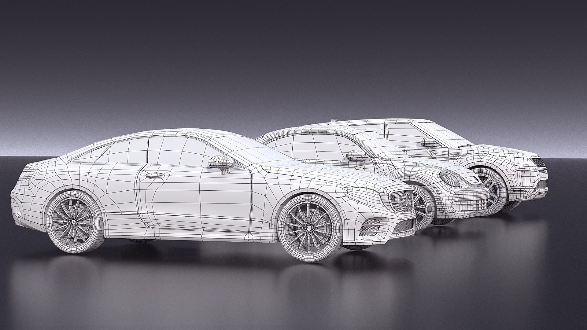 3D Model Low Poly Cars Set X 3 - TurboSquid 2461068