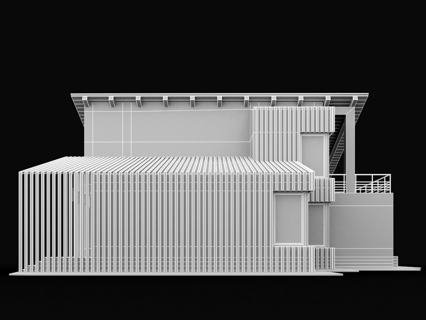 3D Model Modern Cottage - TurboSquid 1442748