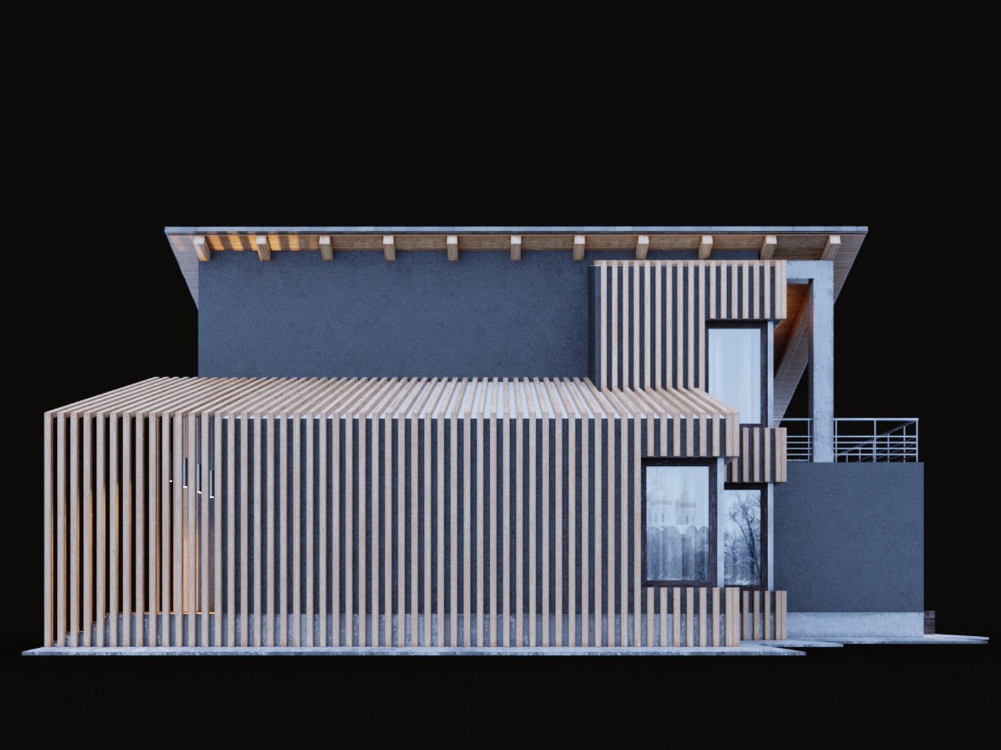 3D Model Modern Cottage - TurboSquid 1442748