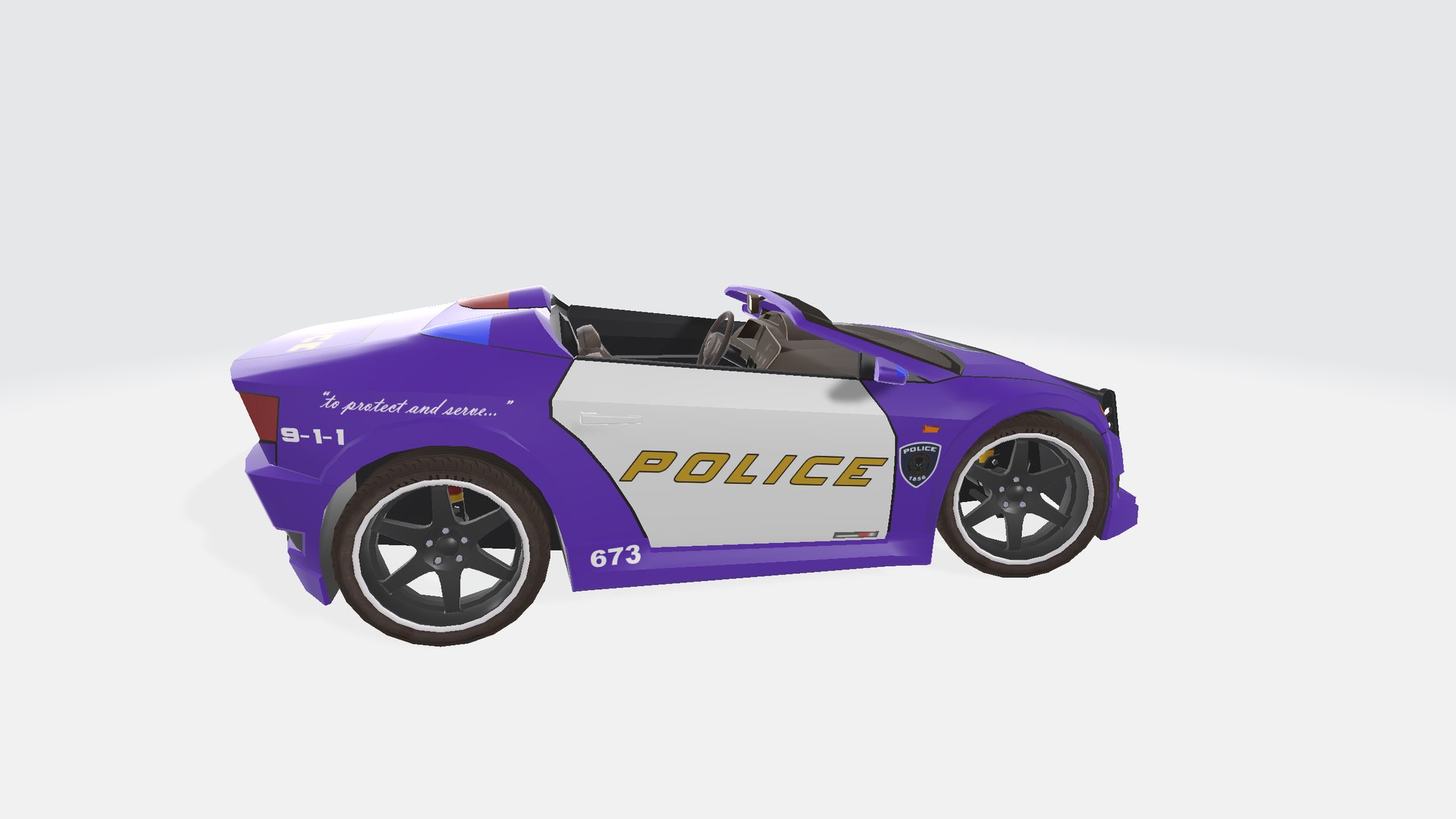 3D Shift Cop Purple Car Model - TurboSquid 1489275