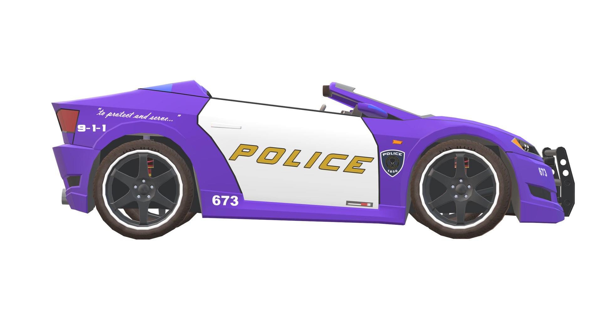 3D Shift Cop Purple Car Model - TurboSquid 1489275