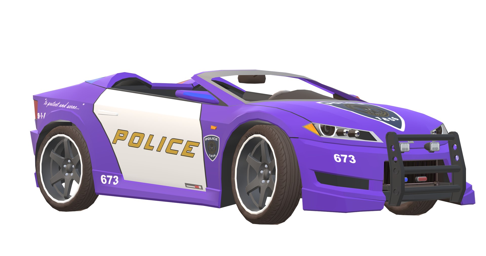 3D Shift Cop Purple Car Model - TurboSquid 1489275