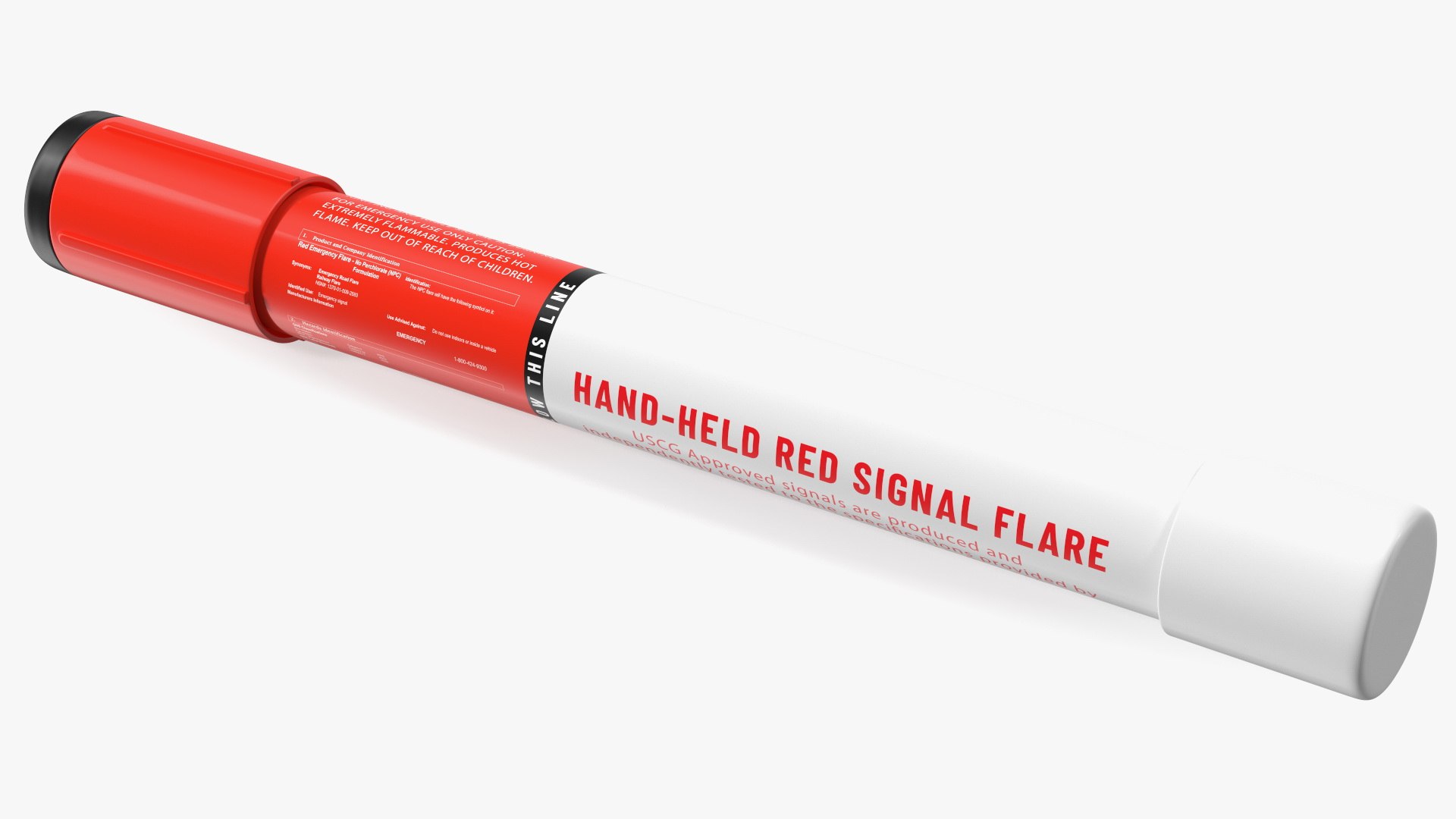 Hand Held Marine Red Signal Flare 3D model - TurboSquid 1785471