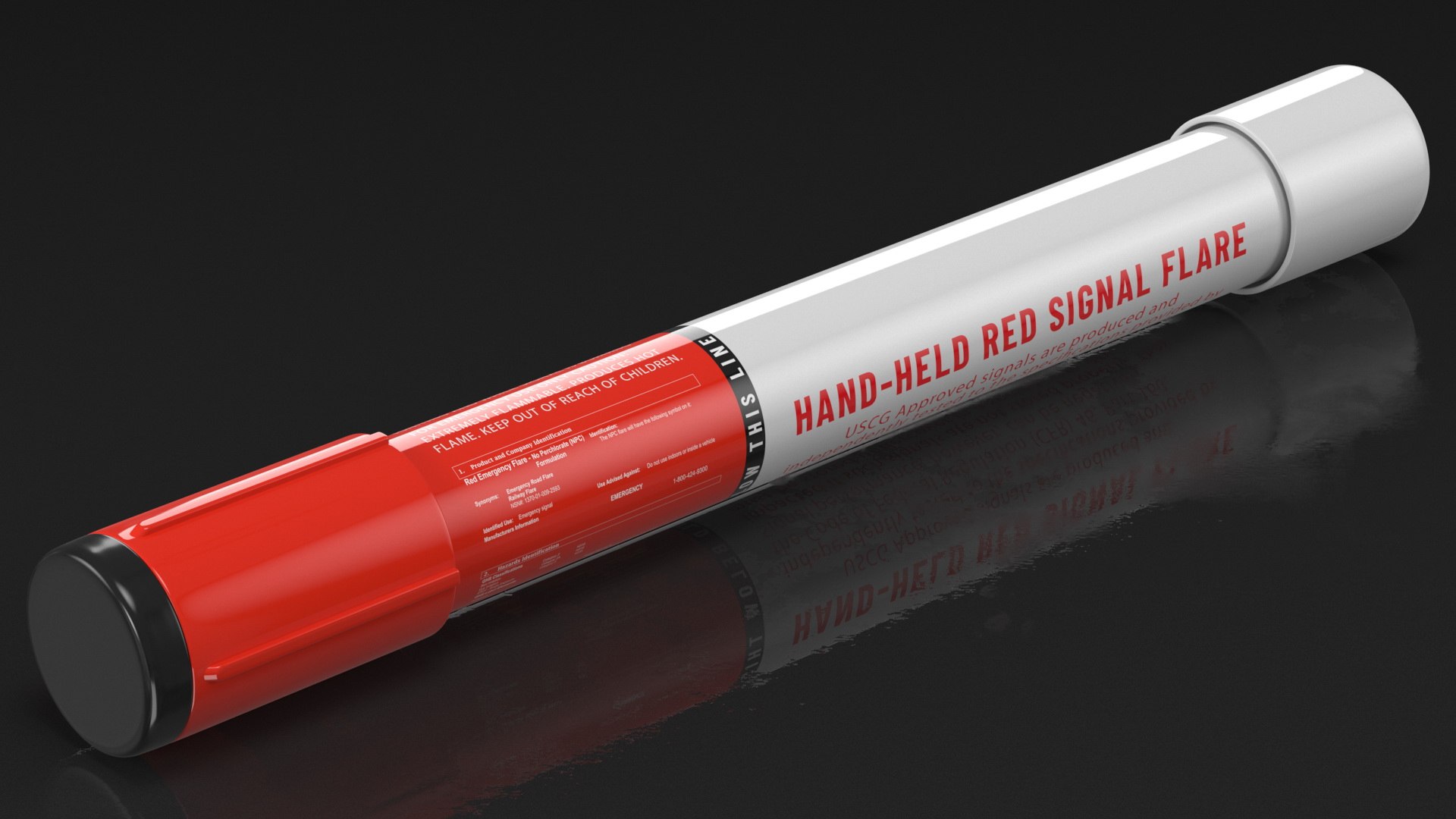 Hand Held Marine Red Signal Flare 3D Model - TurboSquid 1785471