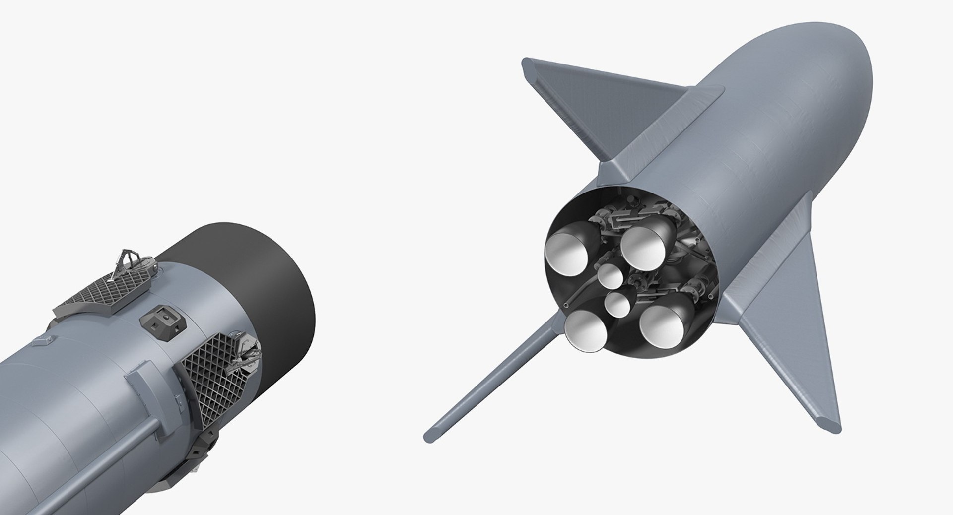 3D Model Heavy Starship Booster - TurboSquid 1394249