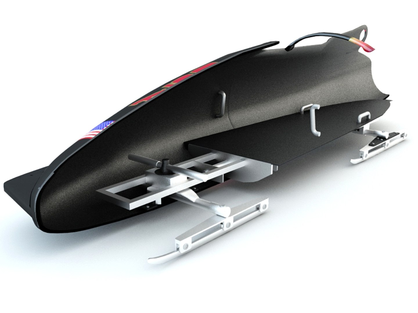 3d Model Bobsleigh Sled - Canada