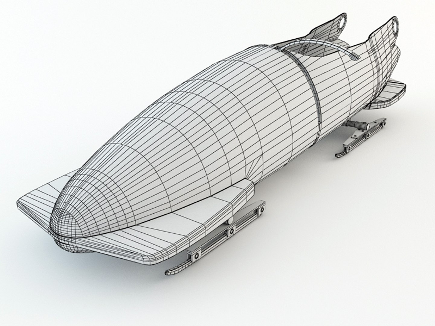3d Model Bobsleigh Sled - Canada