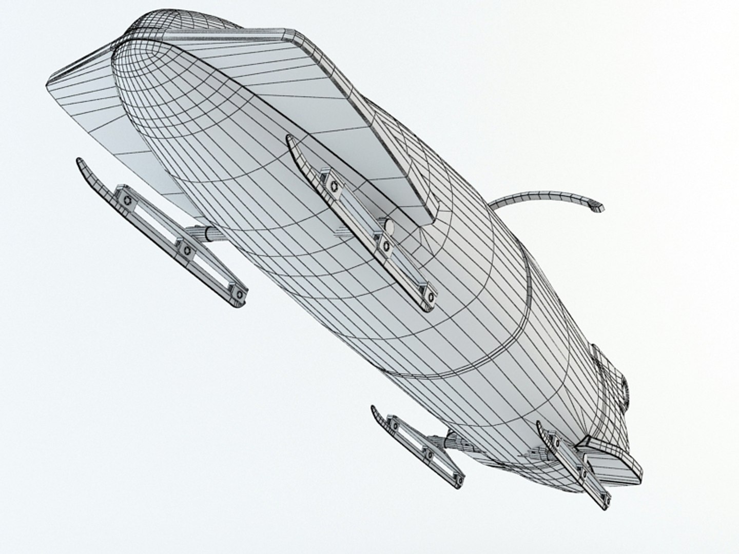 3d Model Bobsleigh Sled - Canada