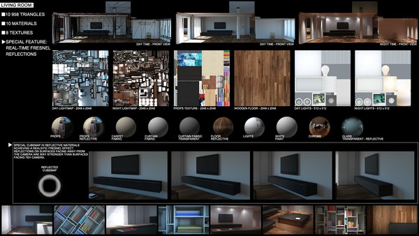 kitchen interior pack 3d model