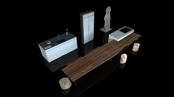 kitchen interior pack 3d model