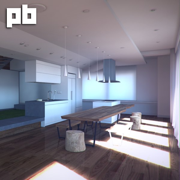 kitchen interior pack 3d model