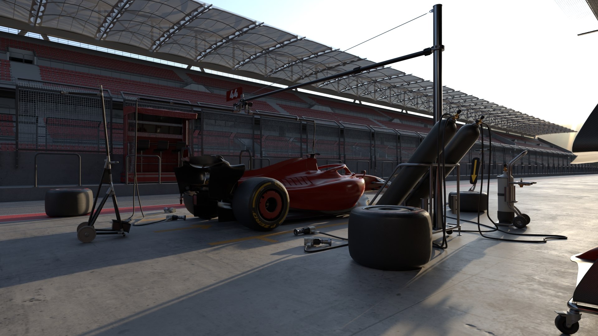 3D F1 RACING TEAM PIT STOP AREA 2 - TurboSquid 2347510