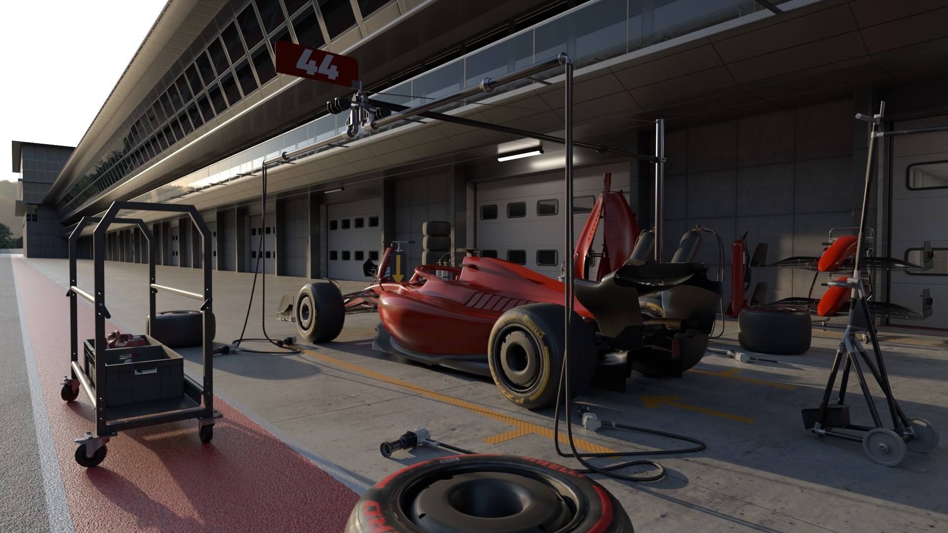 3D F1 RACING TEAM PIT STOP AREA 2 - TurboSquid 2347510