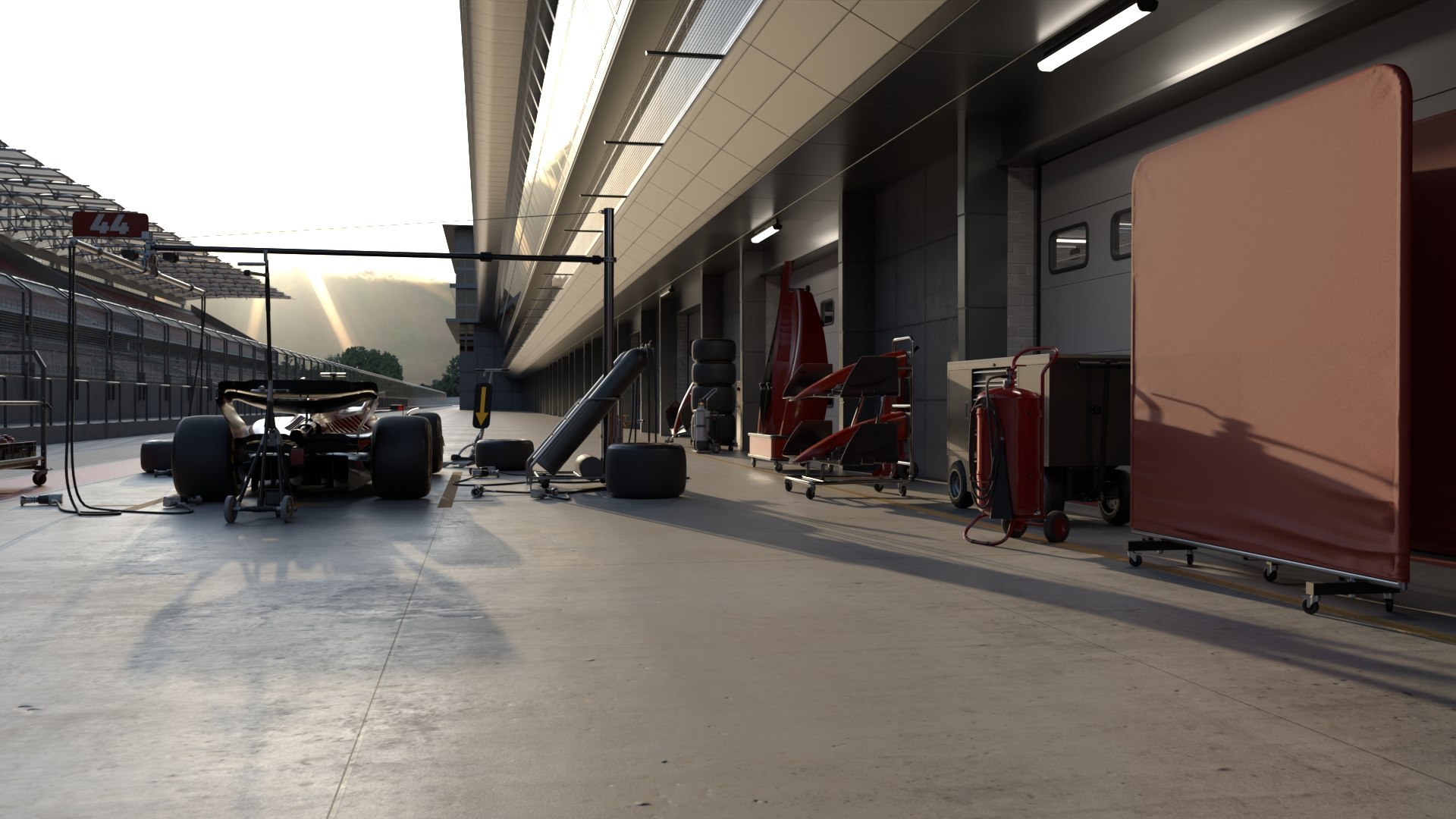3D F1 RACING TEAM PIT STOP AREA 2 - TurboSquid 2347510