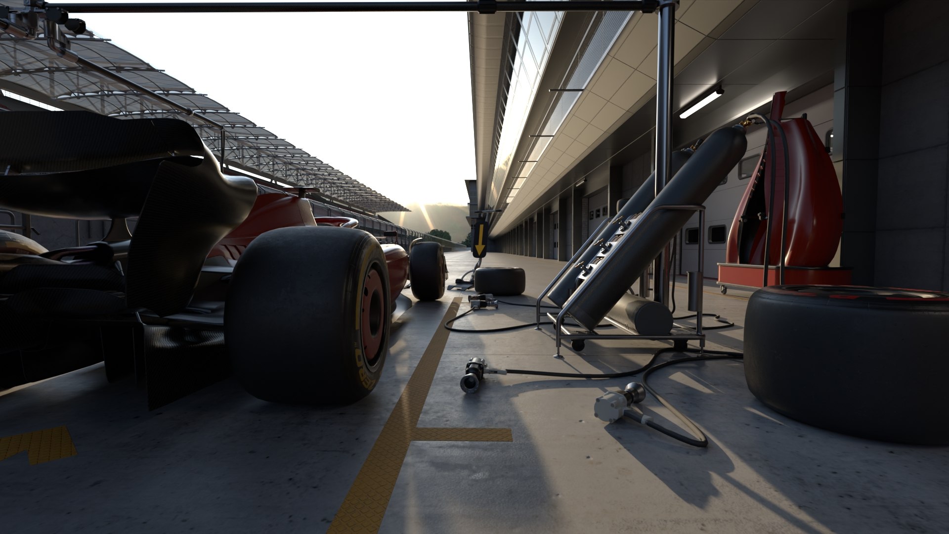3D F1 RACING TEAM PIT STOP AREA 2 - TurboSquid 2347510