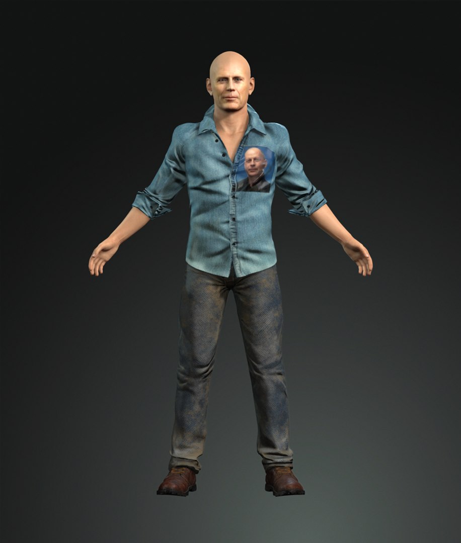 3D Model Character Design Actor Bruce - TurboSquid 1533952