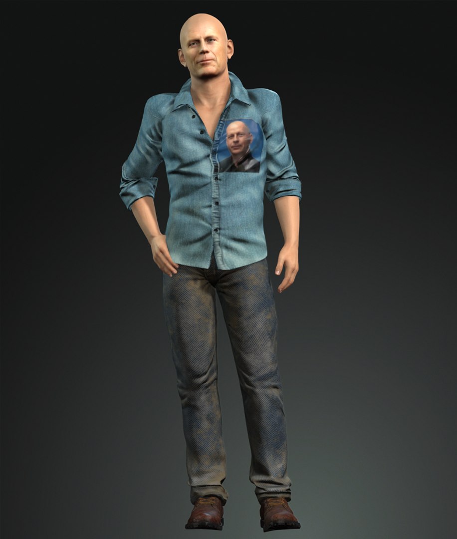 3D Model Character Design Actor Bruce - TurboSquid 1533952