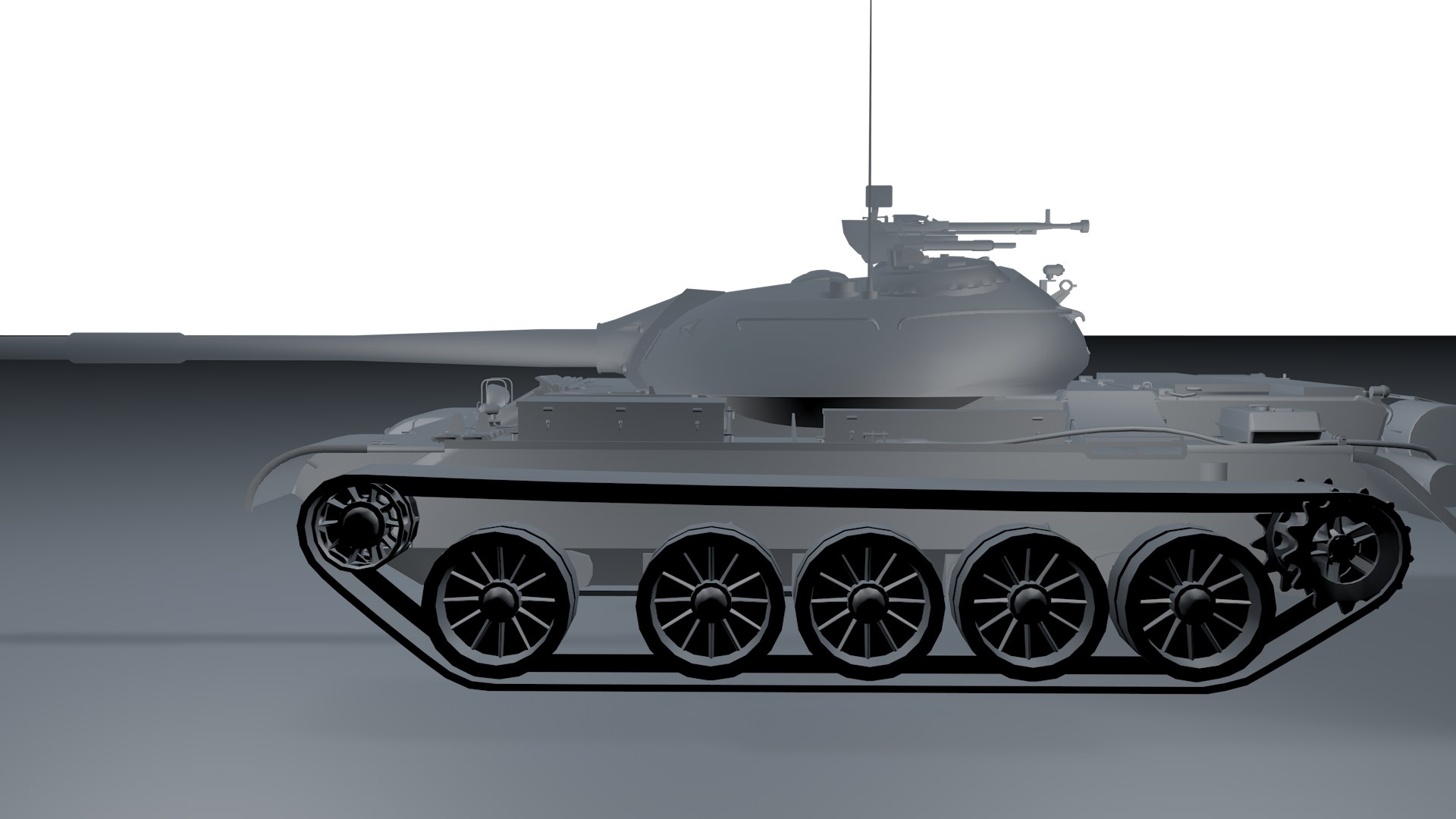 t-54 tank 3d c4d