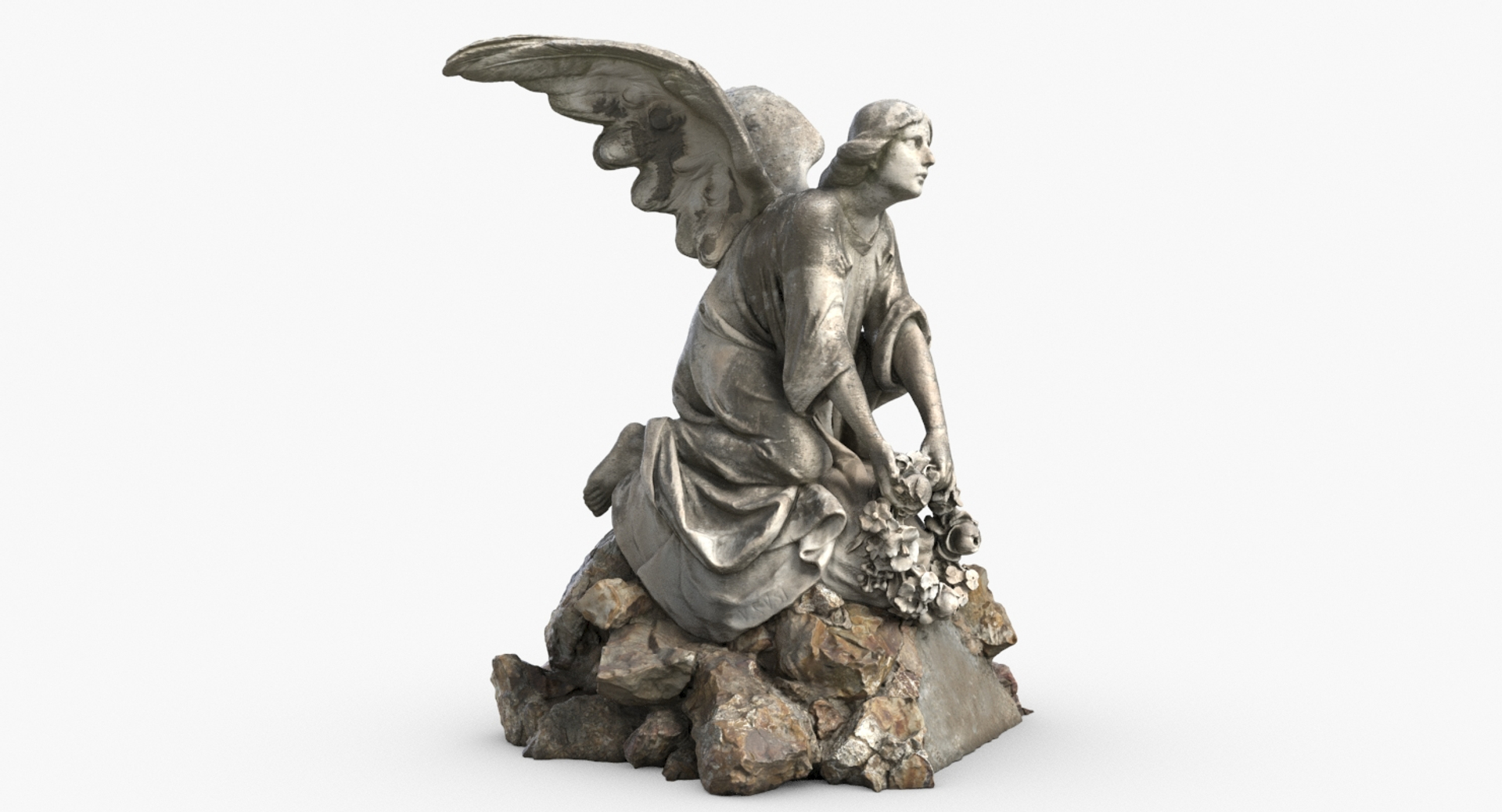 3D Model Sculpture Angel Stone - TurboSquid 1325345
