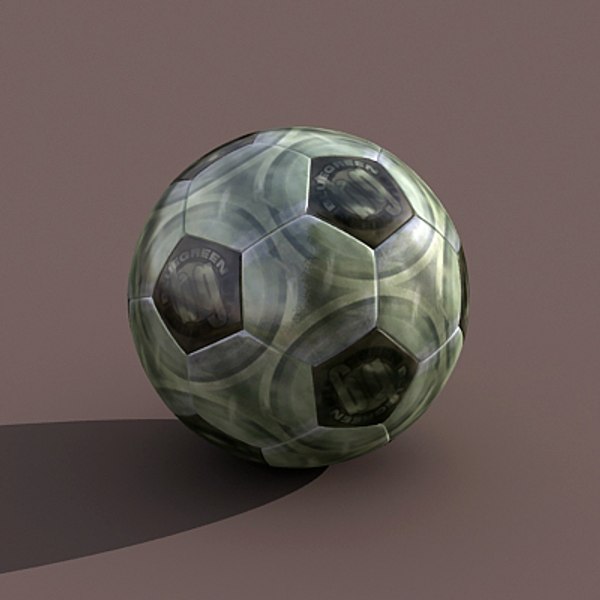 3d dirty soccer ball