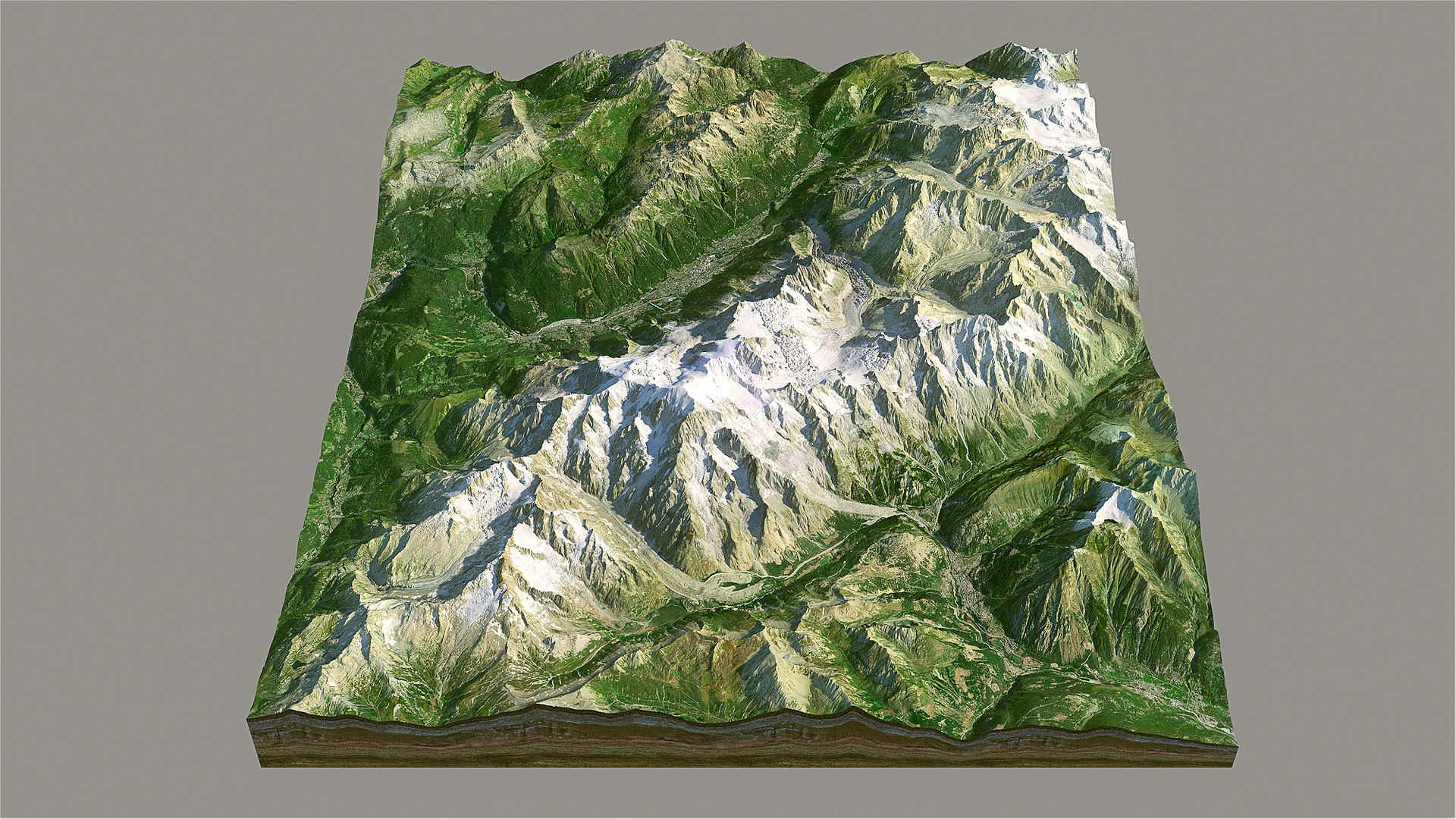 Mont Blanc Mountains Lidar 3D Model - TurboSquid 2073857
