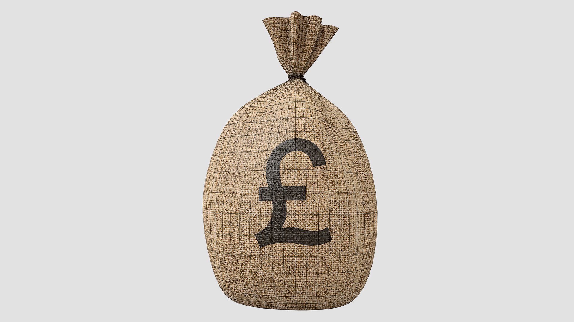 Money Bag V3 Pound With PBR 4K 8K Model - TurboSquid 1724002