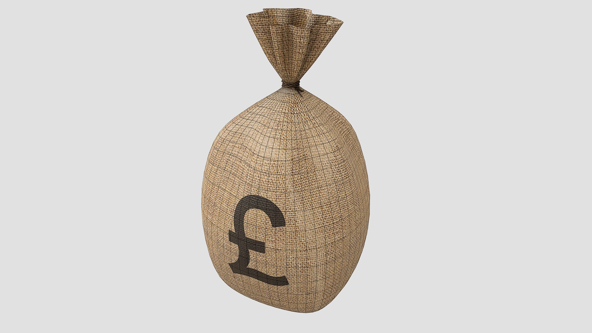 Money Bag V3 Pound With PBR 4K 8K Model - TurboSquid 1724002