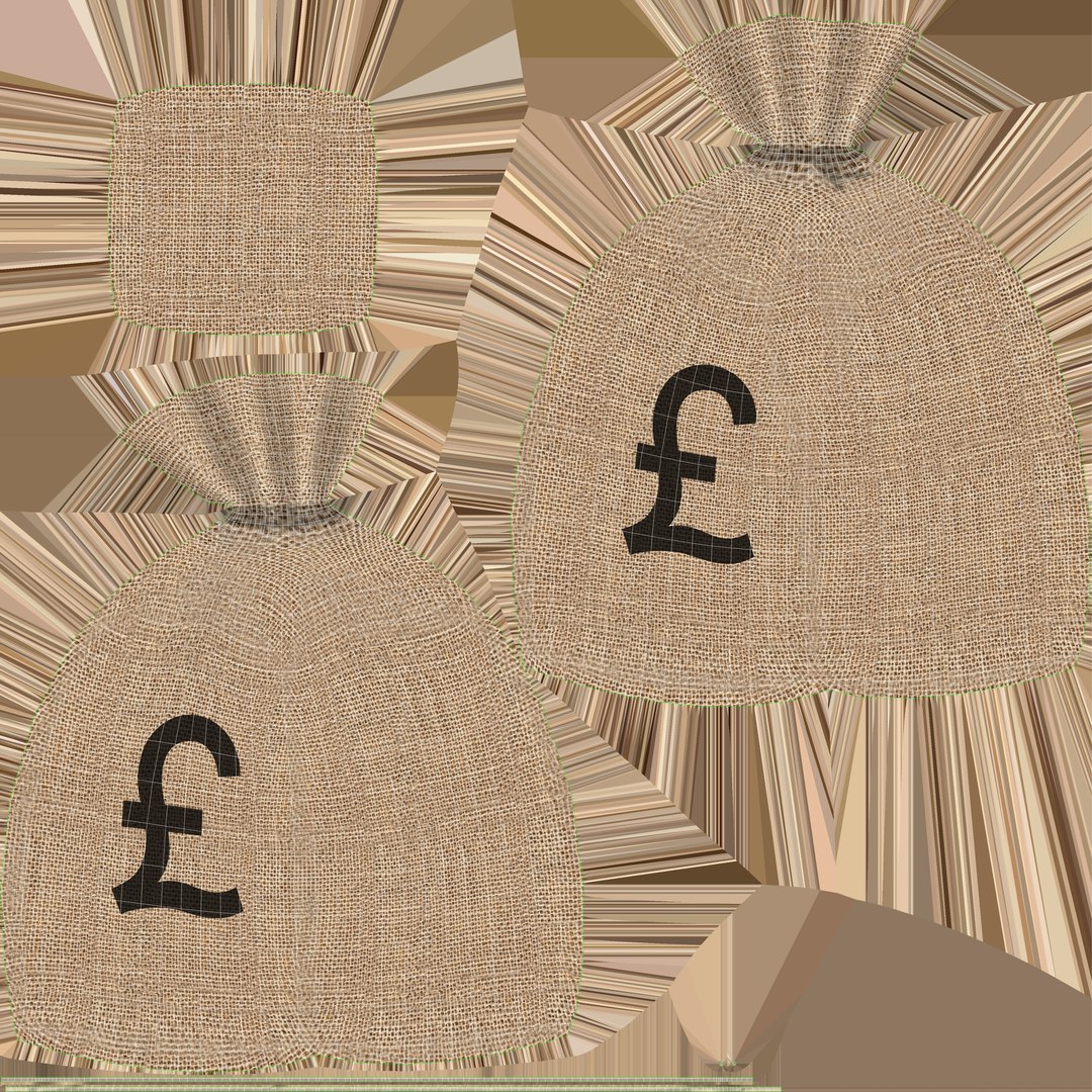 Money Bag V3 Pound With PBR 4K 8K Model - TurboSquid 1724002