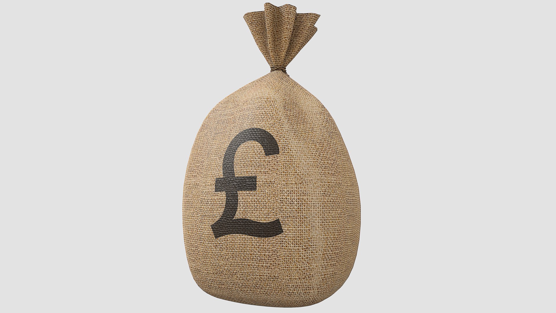 Money Bag V3 Pound With PBR 4K 8K Model - TurboSquid 1724002