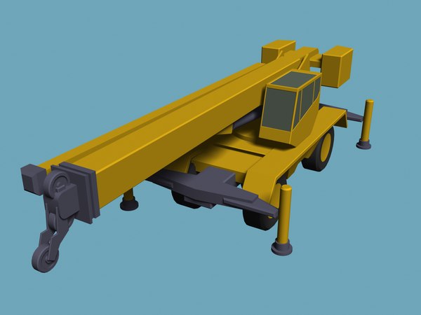 basic truck-mounted crane 3d model