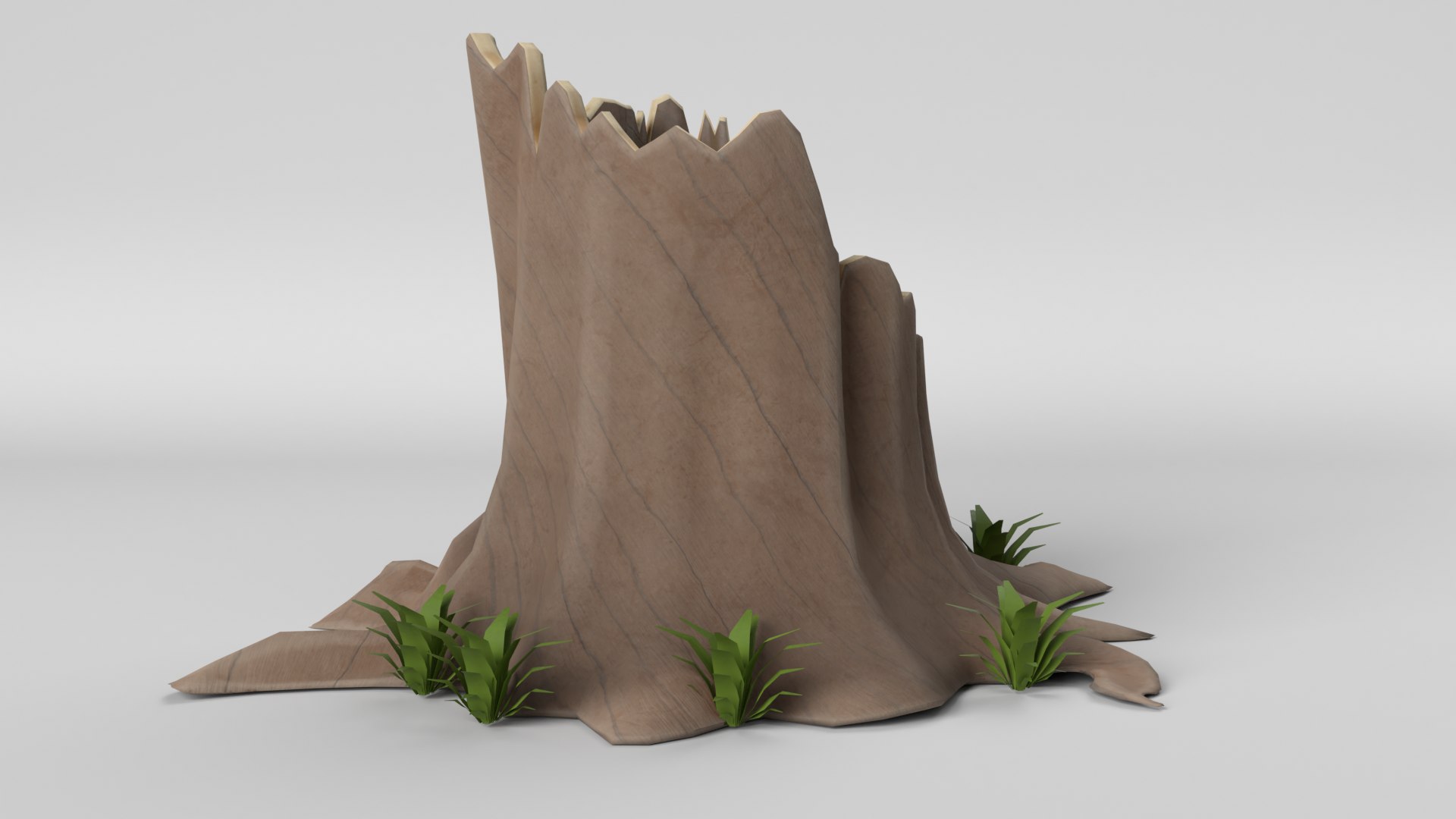 3D Cartoon Tree Stump - TurboSquid 1551054