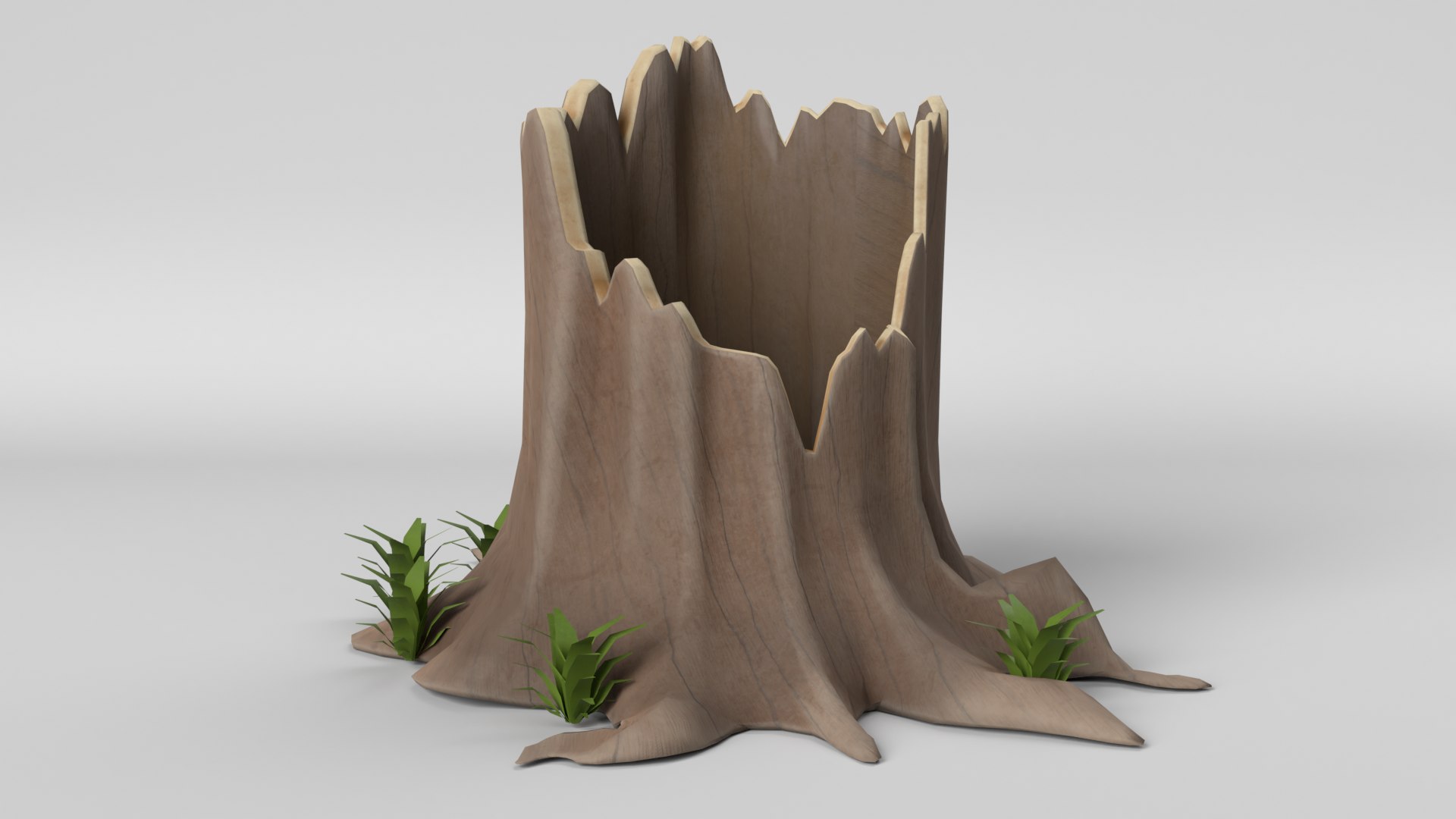 3D Cartoon Tree Stump - TurboSquid 1551054