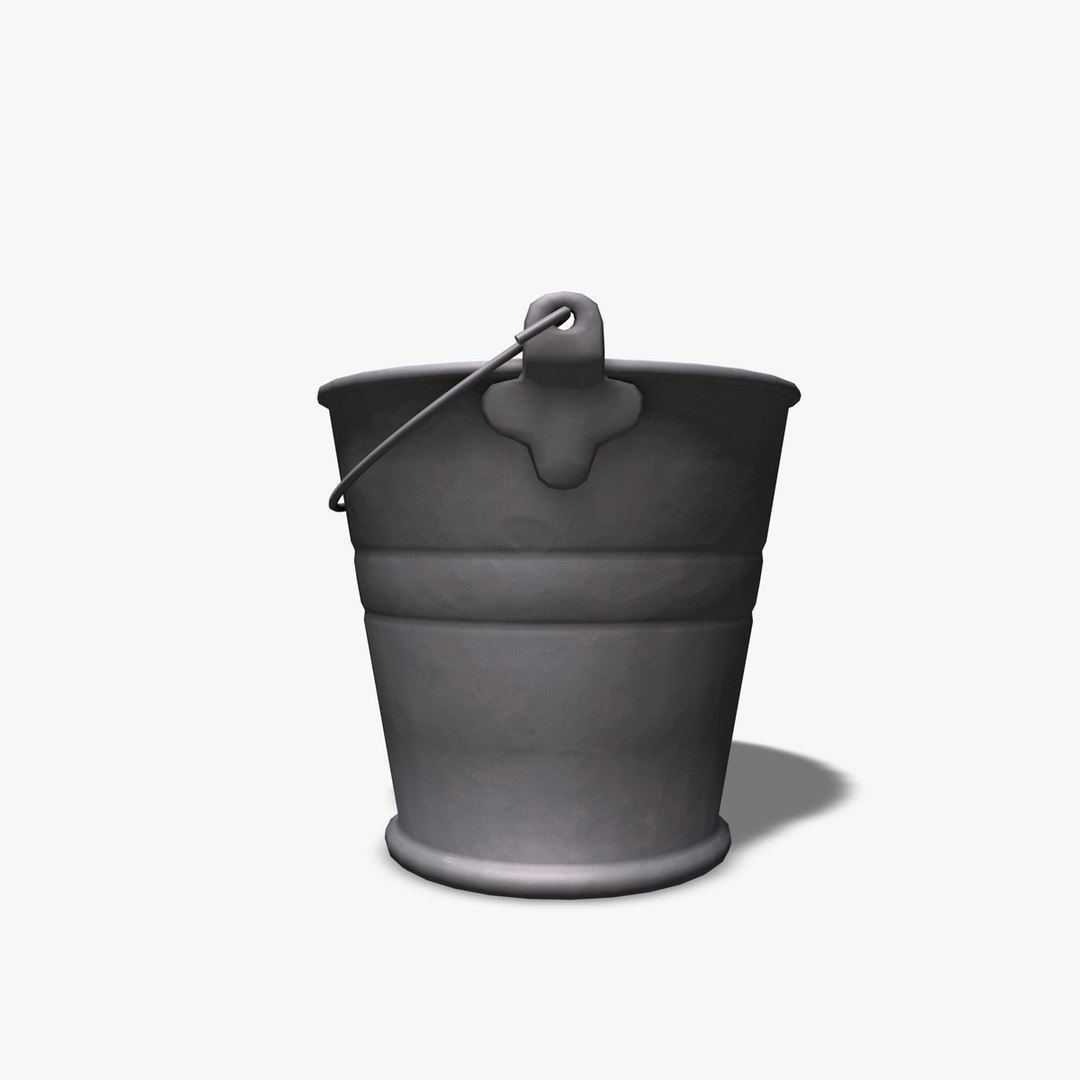 metal bucket 3d 3ds