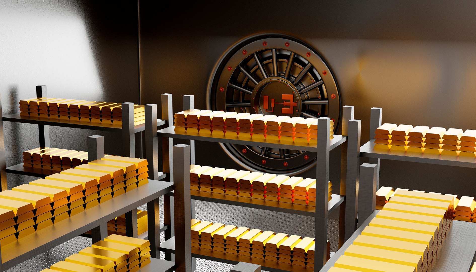 3D Bank Vault Room With Gold Model - TurboSquid 1781914