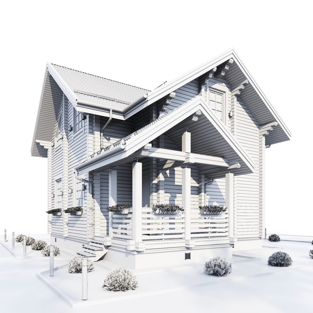 Realistic House Exterior 3D Model - TurboSquid 1554502