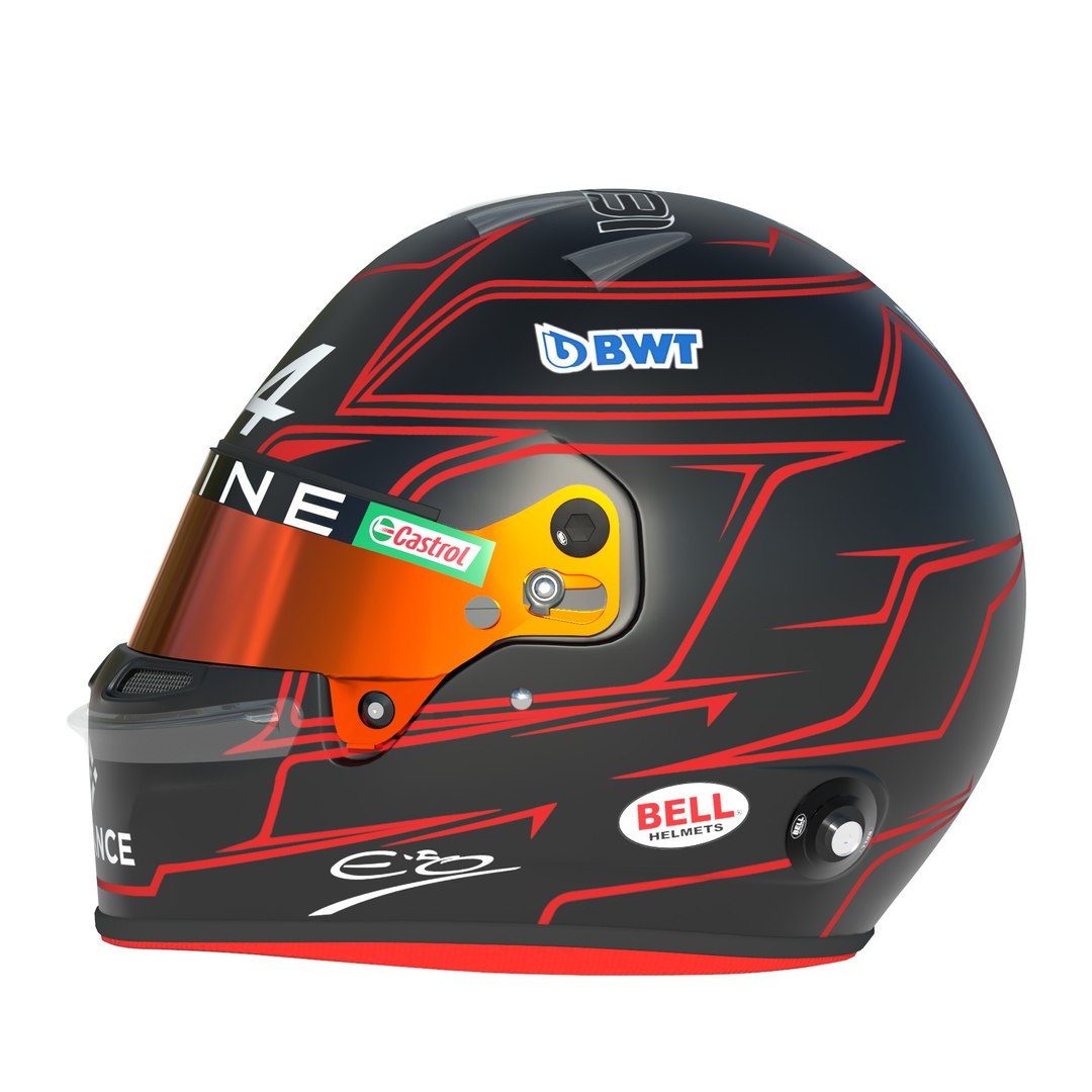 3D F1 Esteban Ocon Helmet 2023 - TurboSquid 2116342