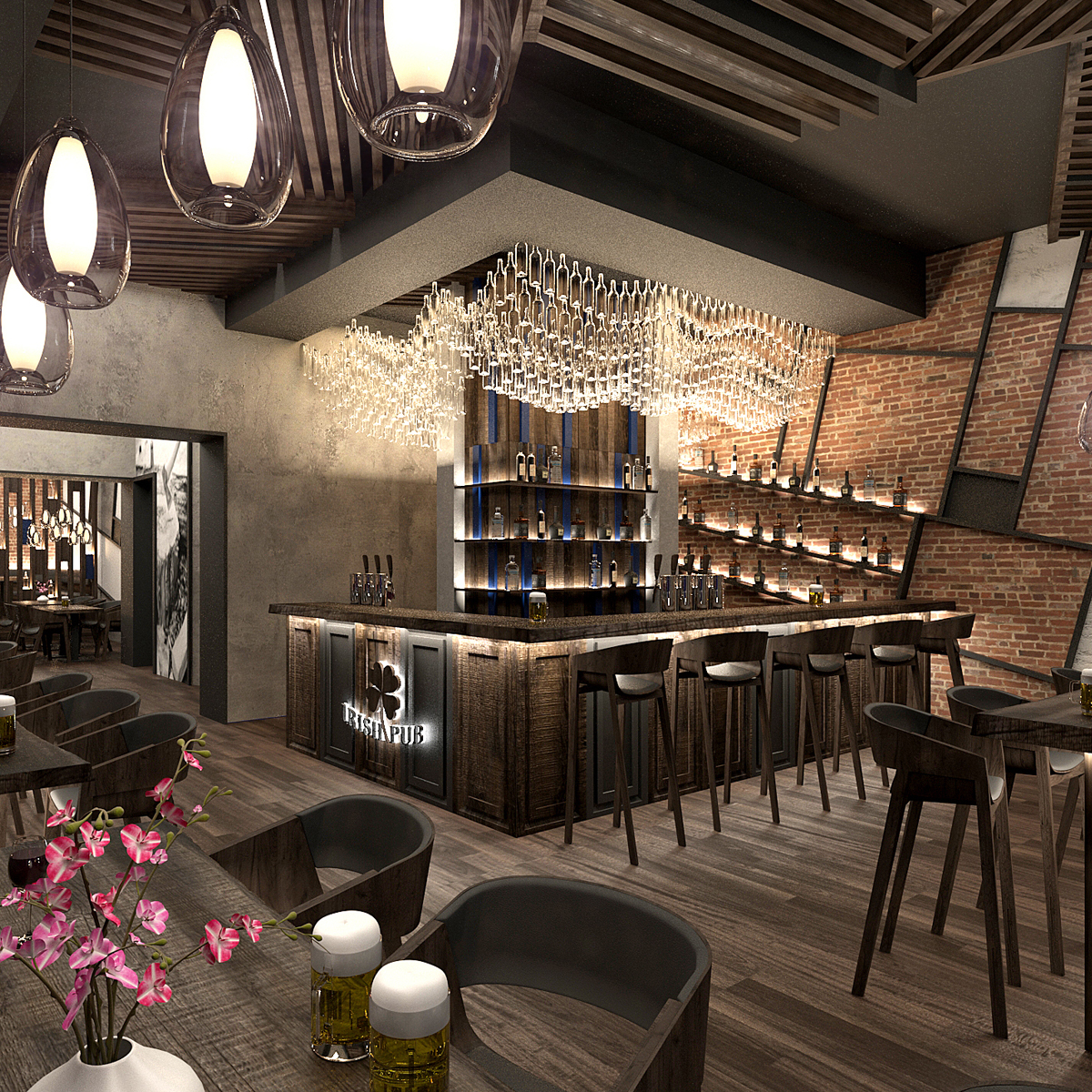 Modern Irish Bar 3D model - TurboSquid 1785774
