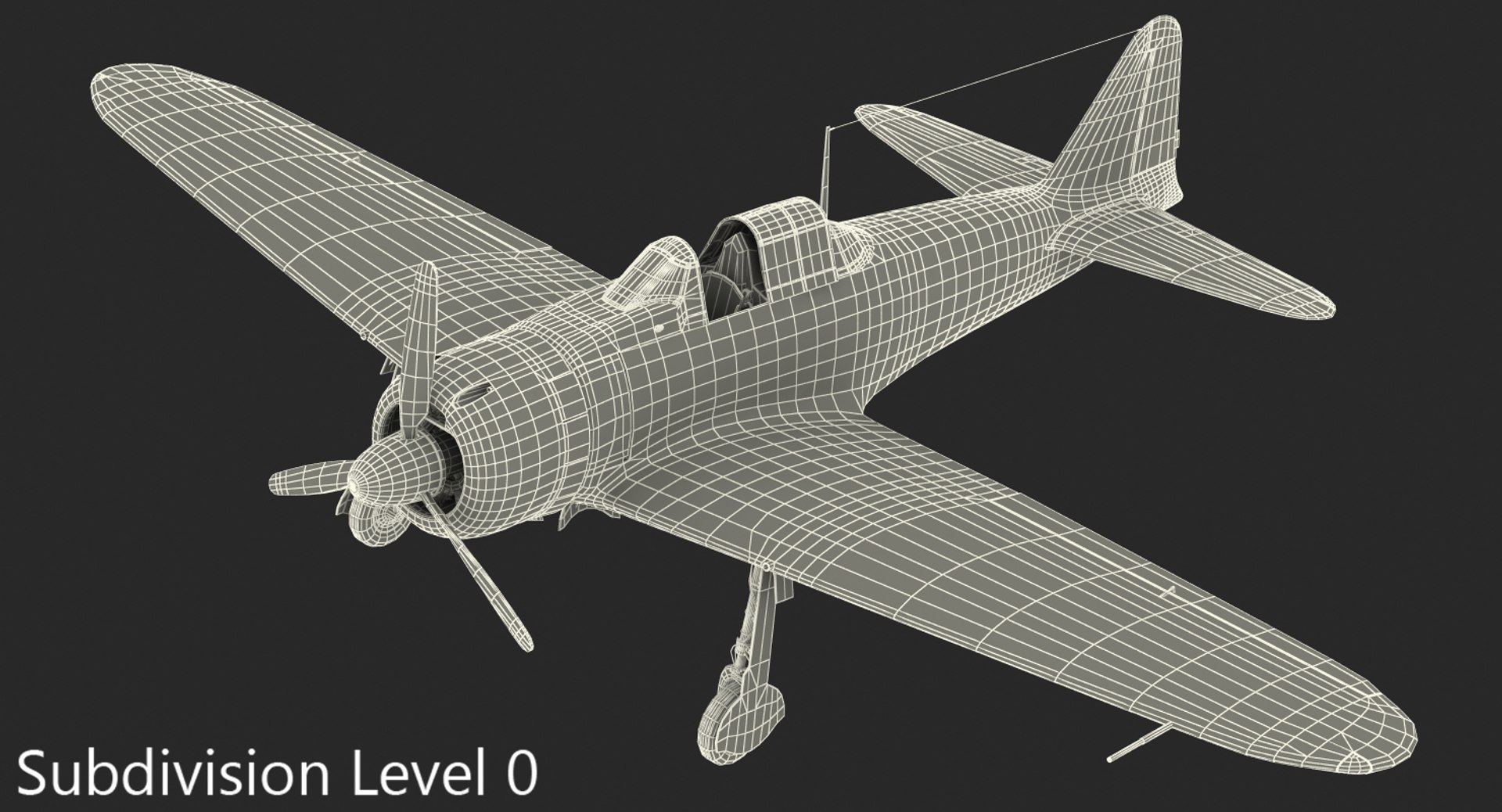 3d Fighter Aircraft A6m Zero