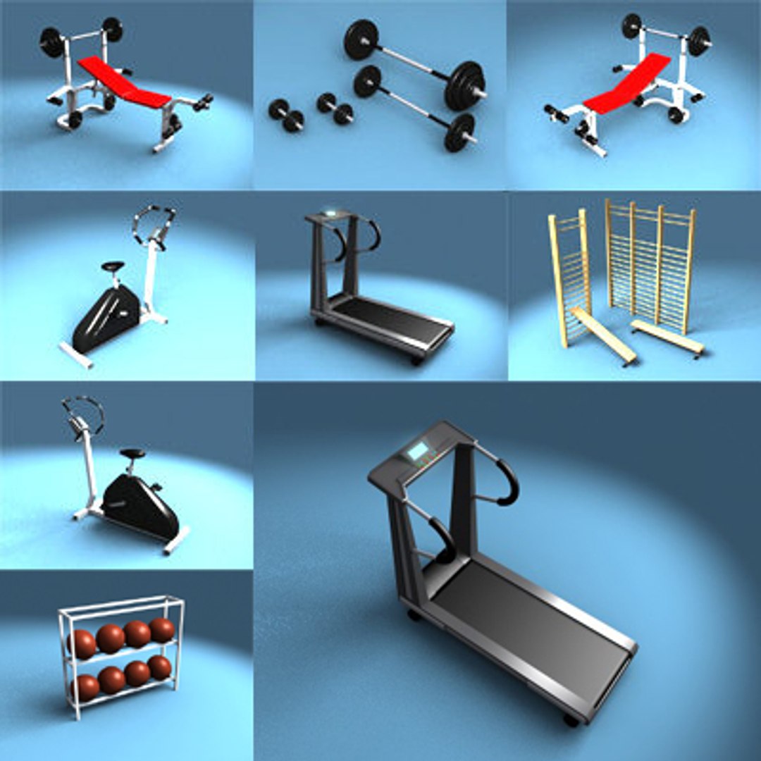 Gym Equipment 3d Model