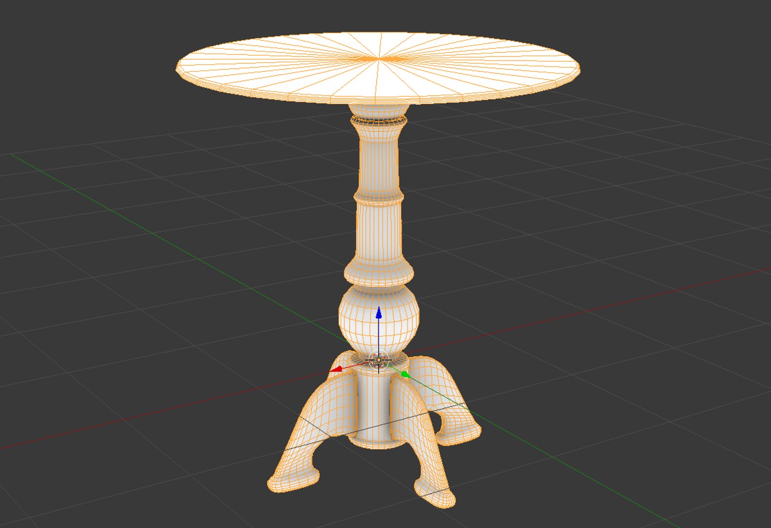 3D pedestal table model - TurboSquid 1539084