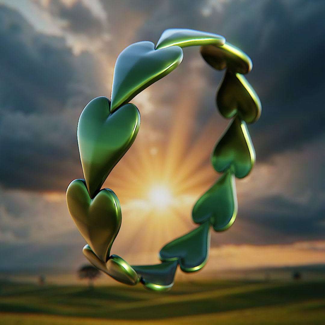 Eternal Hearts Ring - Metallic Love Loop 90 3D Model - TurboSquid 2421389