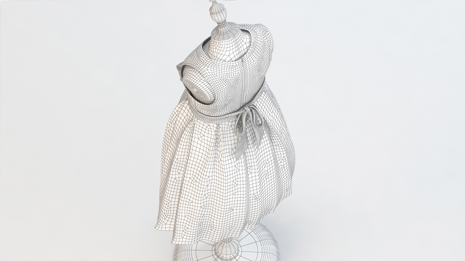 3D Child Baby Girl Dress On Mannequin 001 Model - TurboSquid 1844023